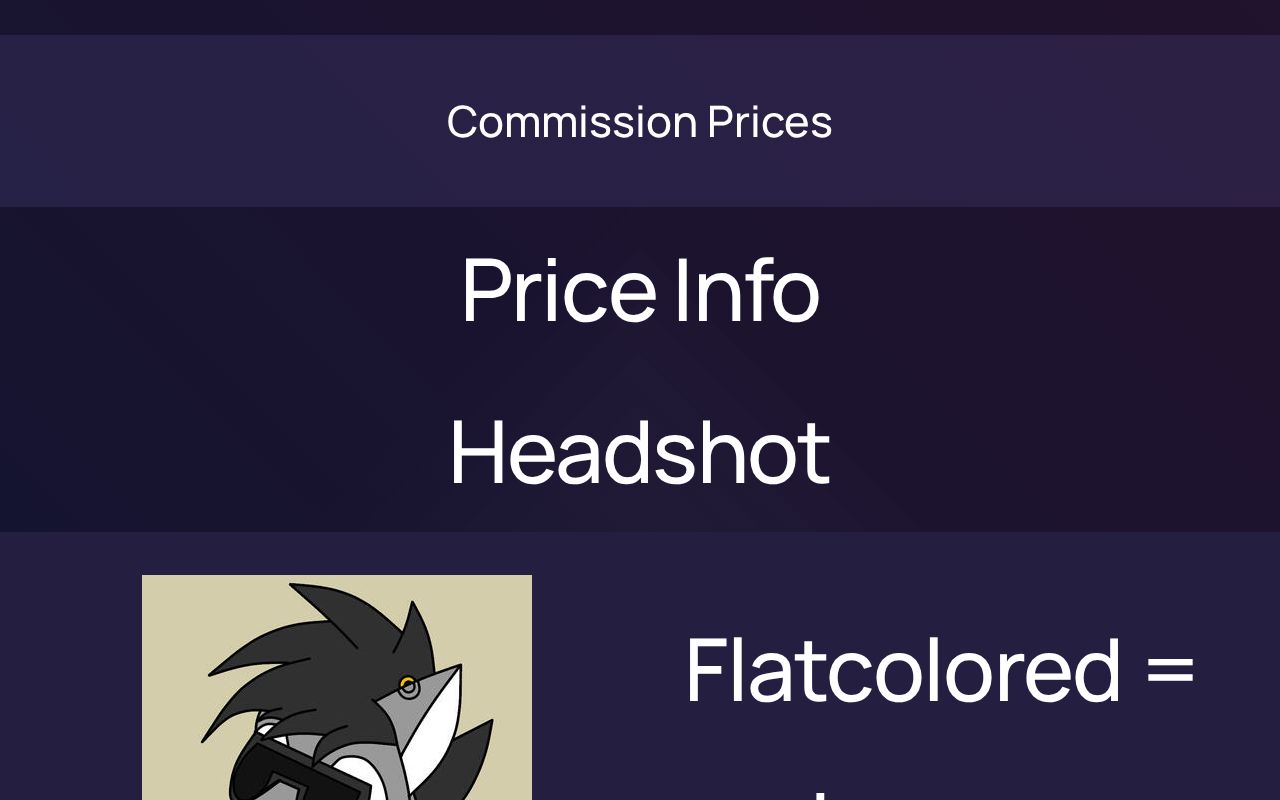 Commission Sheets (Price and Info)